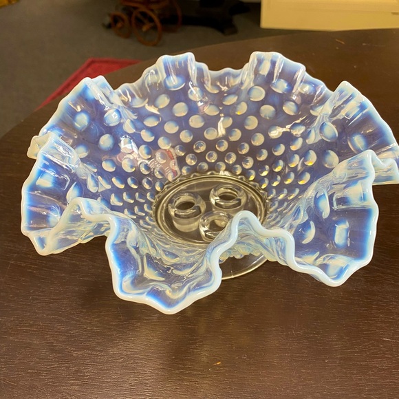 Fenton | Other | Vintage Fenton Hobnail Epergne Base Only 3 Horn | Poshmark